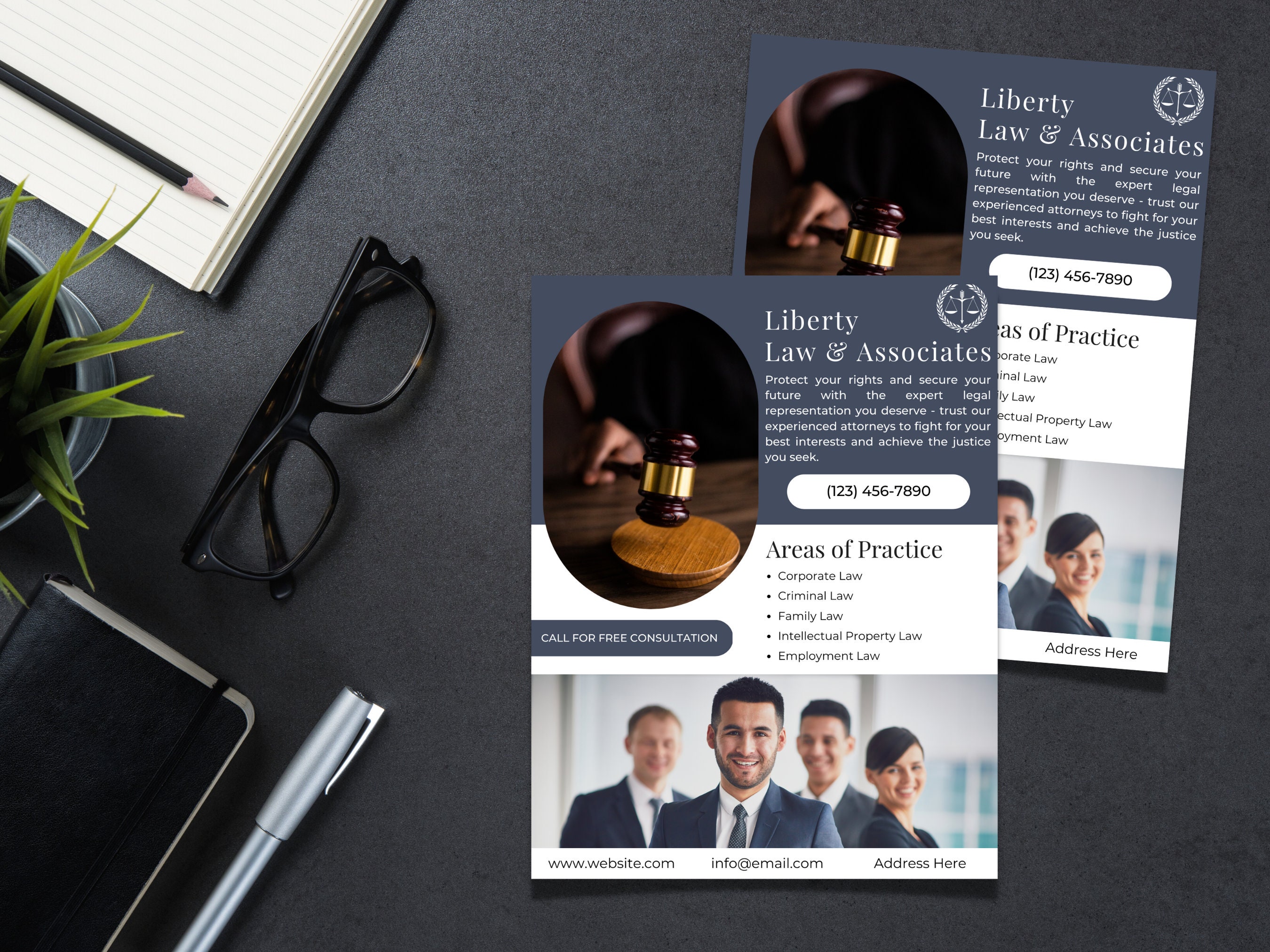 Law Firm Flyer, DIY Canva Law Firm Flyer Template, Editable Canva ...