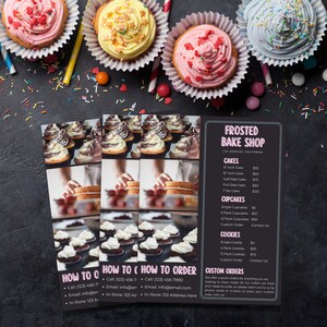 Modèle de Flyer pour gâteau, Flyer d'entreprise pour gâteaux cupcakes ...