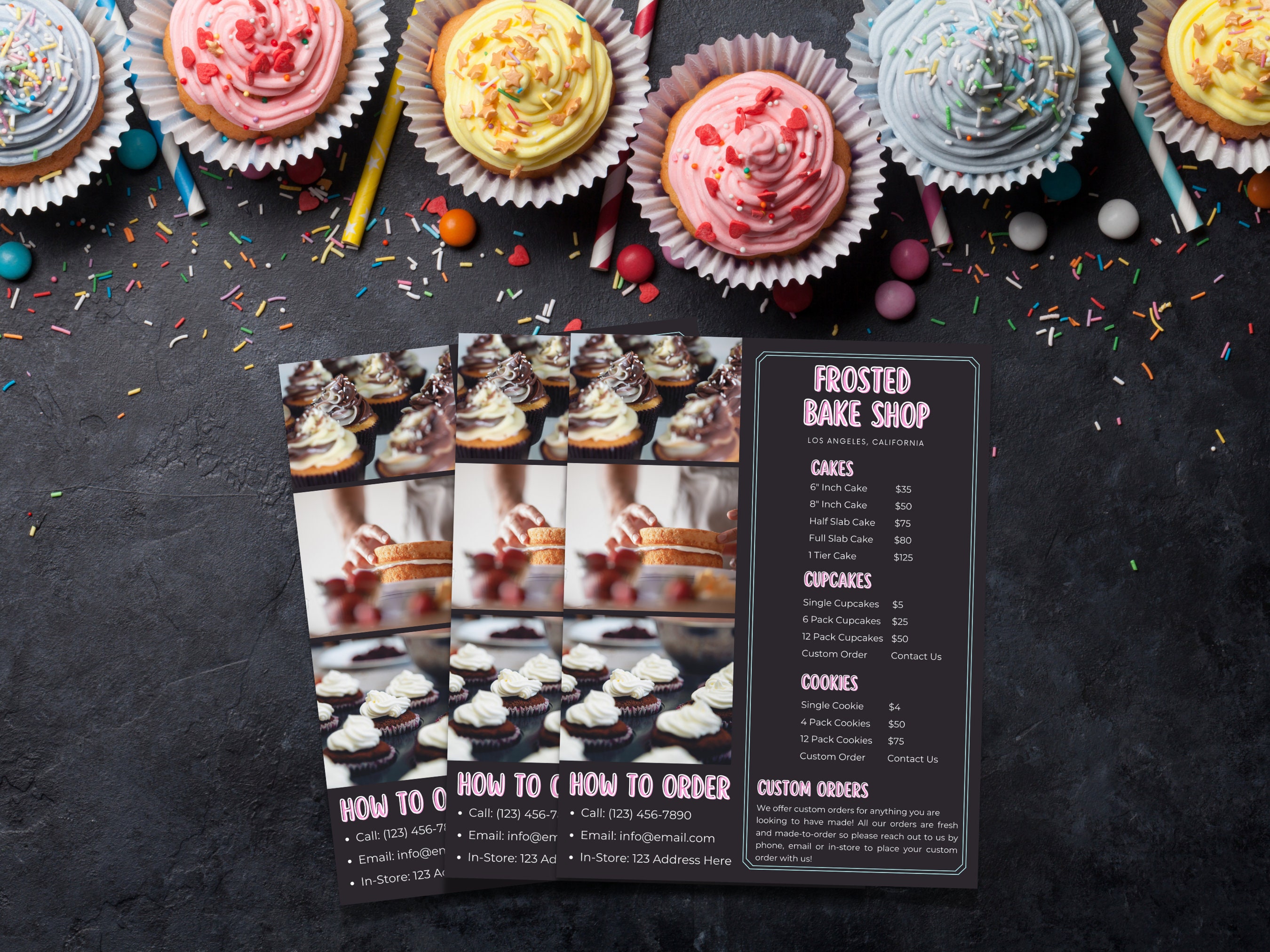 Cake Flyer Template Cupcake Cake Business Flyer Baking - Etsy