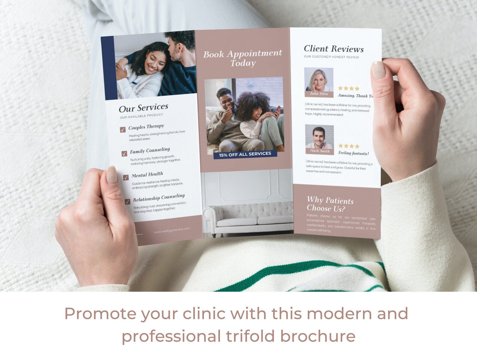 Counseling Psychology Therapy Brochure Templates Design, Editable ...