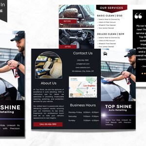Auto Detailing Brochure, Car Detailing Flyer, Auto Flyer, Automotive ...