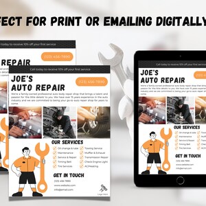 Auto Body Flyer, DIY Flyer Template Design, Car Repair Flyer, Social ...