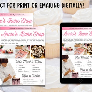 Cake Flyer Template, Cupcake Cake Business Flyer, Baking Dessert Flyer ...