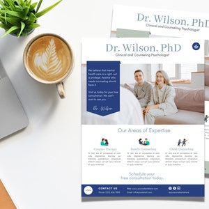 Counseling Psychology Therapy Flyer Templates Design, Editable ...