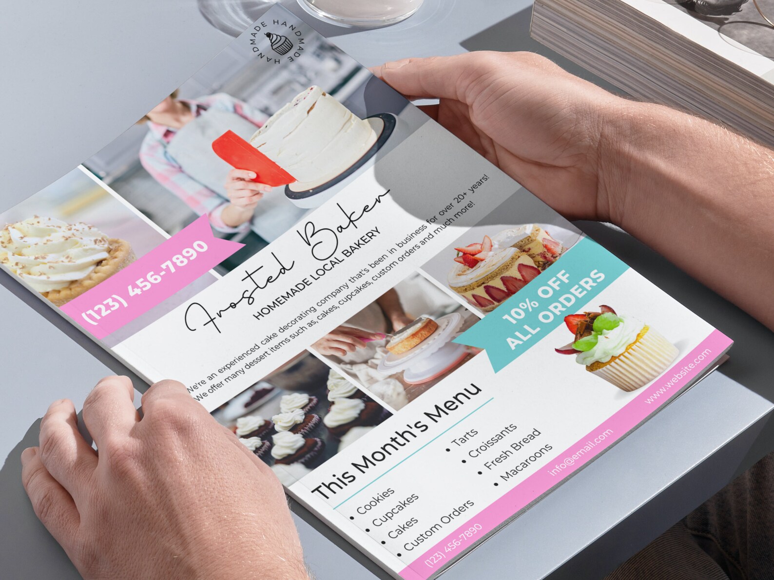 Cake Flyer Template, Cupcake Cake Business Flyer, Baking Dessert Flyer ...