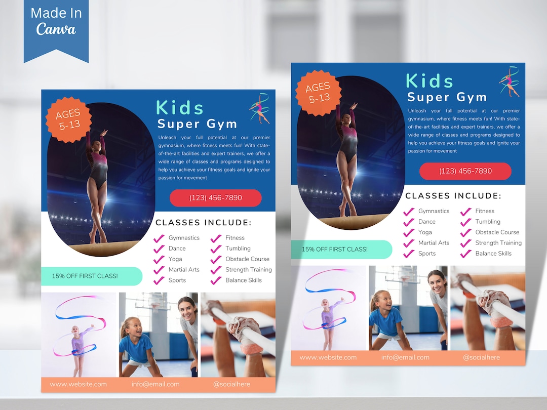 Gymnastics Event Flyer Printable, Tumbling, Continuing Education ...