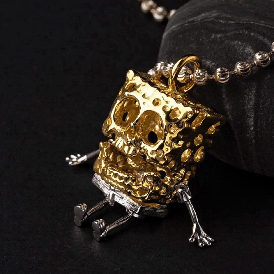 Spongebob Squarepants Pendant Spongebob Squarepants Skull - Etsy