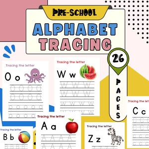ALPHABET Upper and Lowercase Tracing Worksheets 26 Pages PDF Printable ...