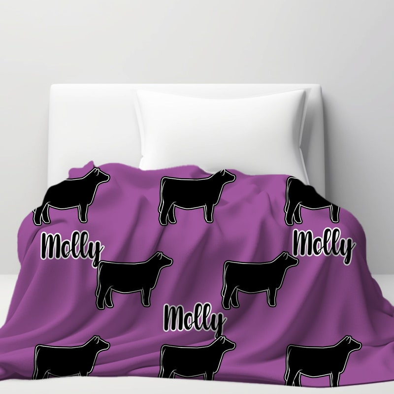 Minky Show Cow Blanket - Etsy