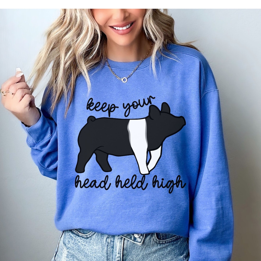 Retro Hampshire Pig Comfort Colors Sweatshirt Vintage Stock Show Pig ...