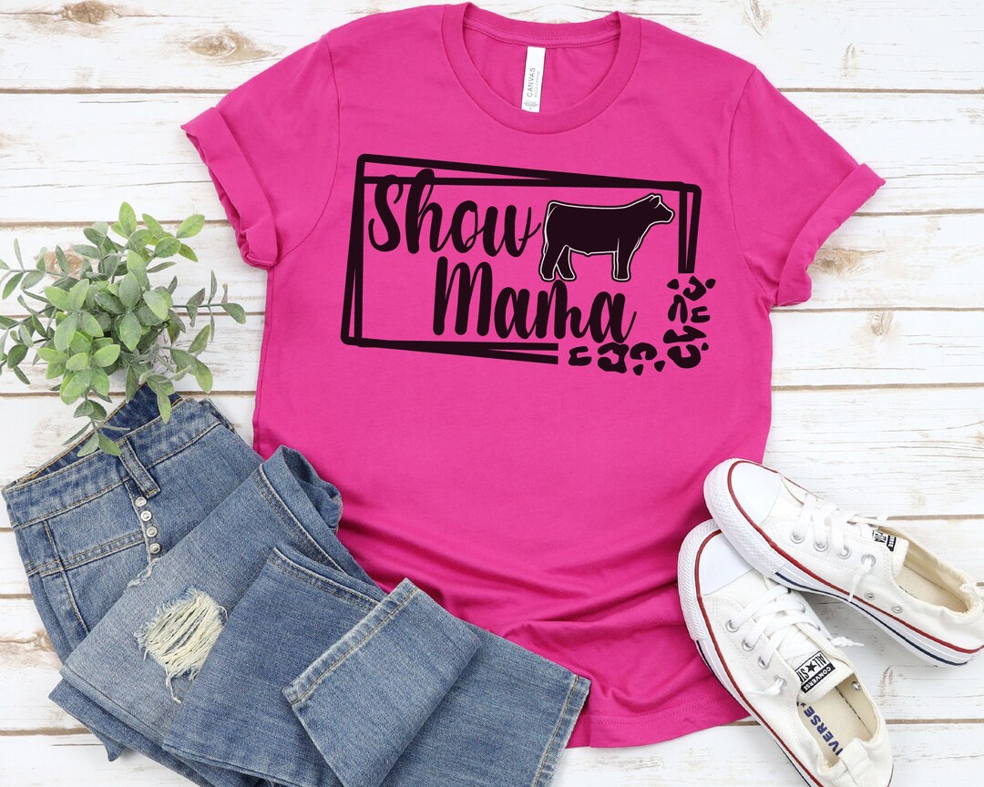 Stock Show Steer Shirt Cattle Show Retro Stock Show Mom Steer Show Mama ...