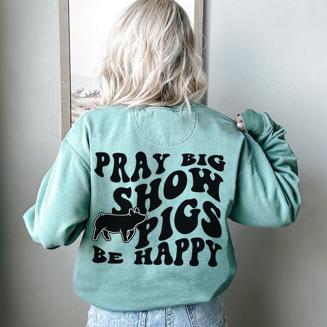 Comfort Colors Vintage Stock Show Pig Sweatshirt Back Print Retro Hog ...