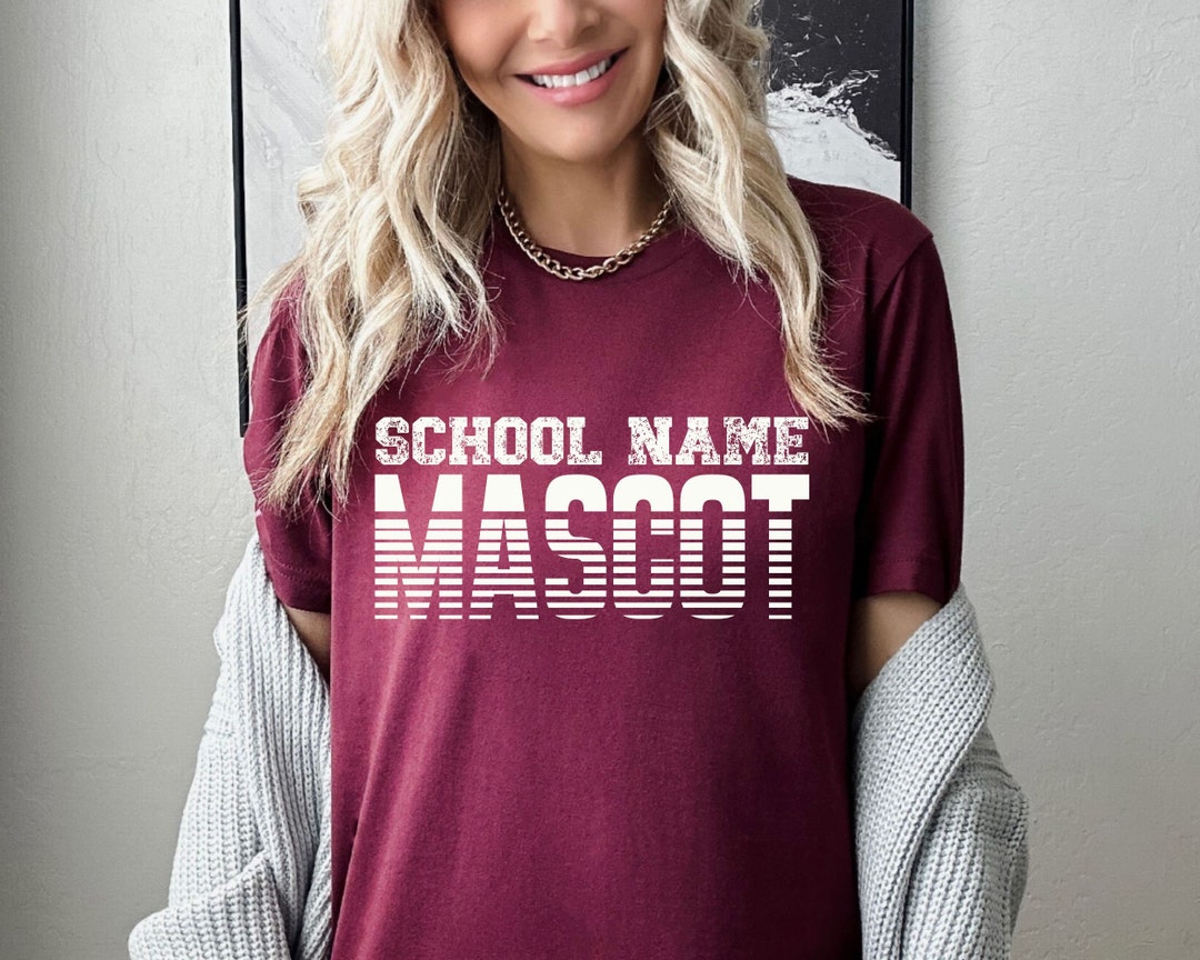 School Mascot Shirt Bulldogs Football Tshirt High School Spirit Tee ...