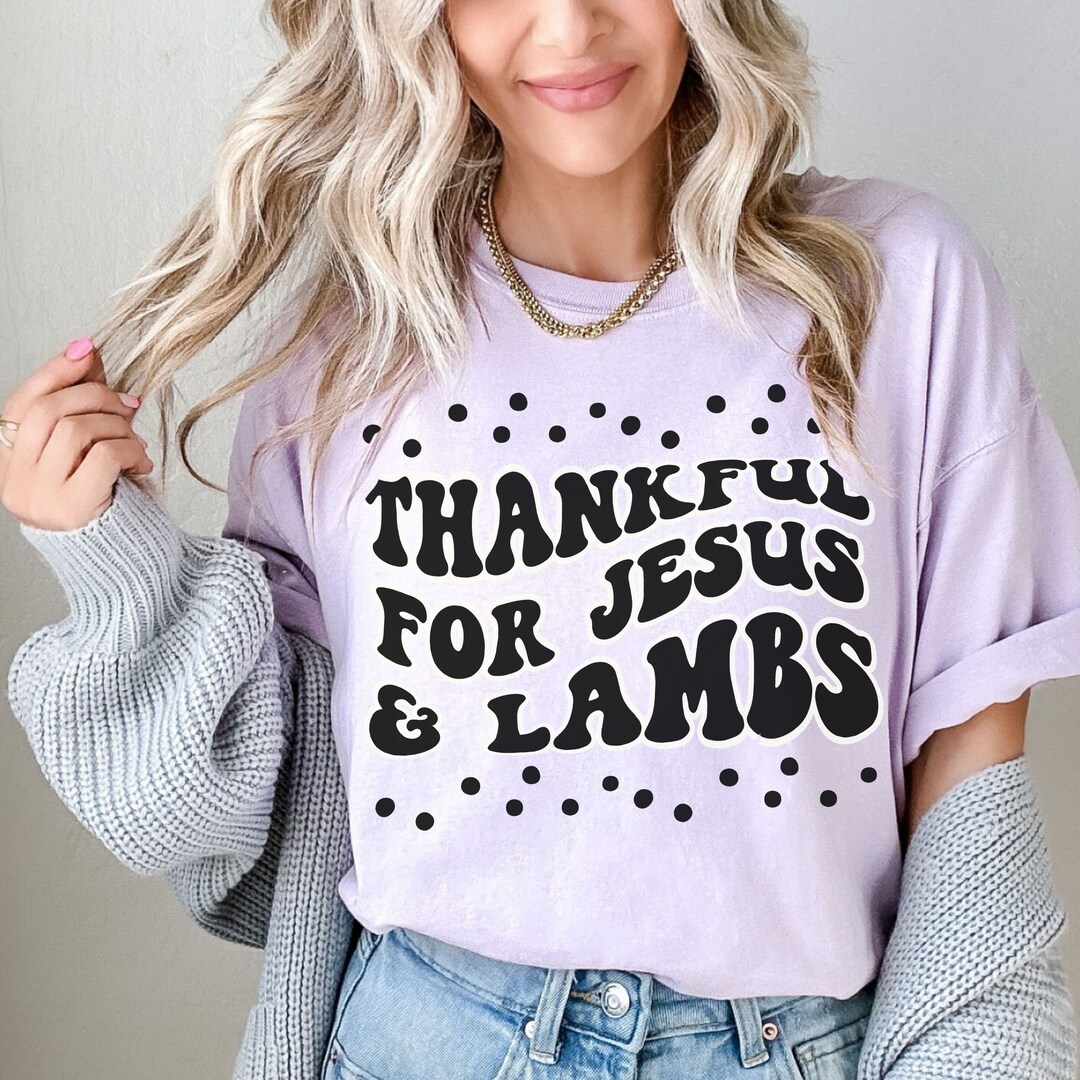 Jesus and Lambs Vintage Stock Show Shirt Easter Show Sheep Tee Comfort ...