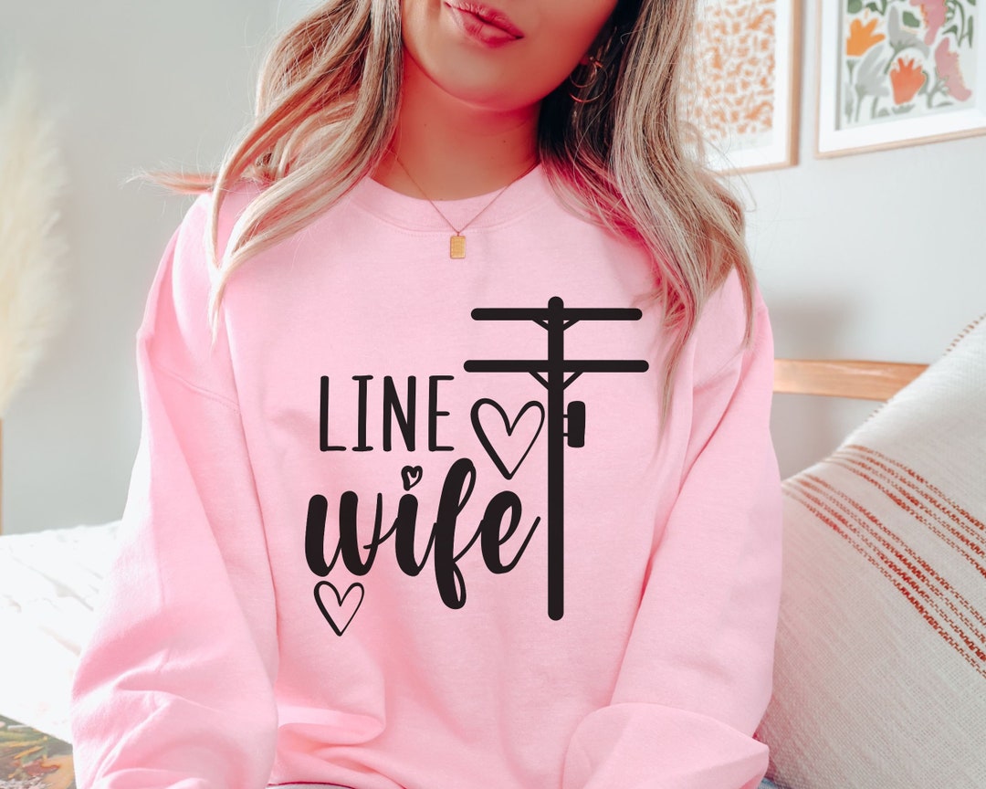 Lineman Wife Sweatshirt Line Wife Crewneck Linewife Gift Journeyman ...