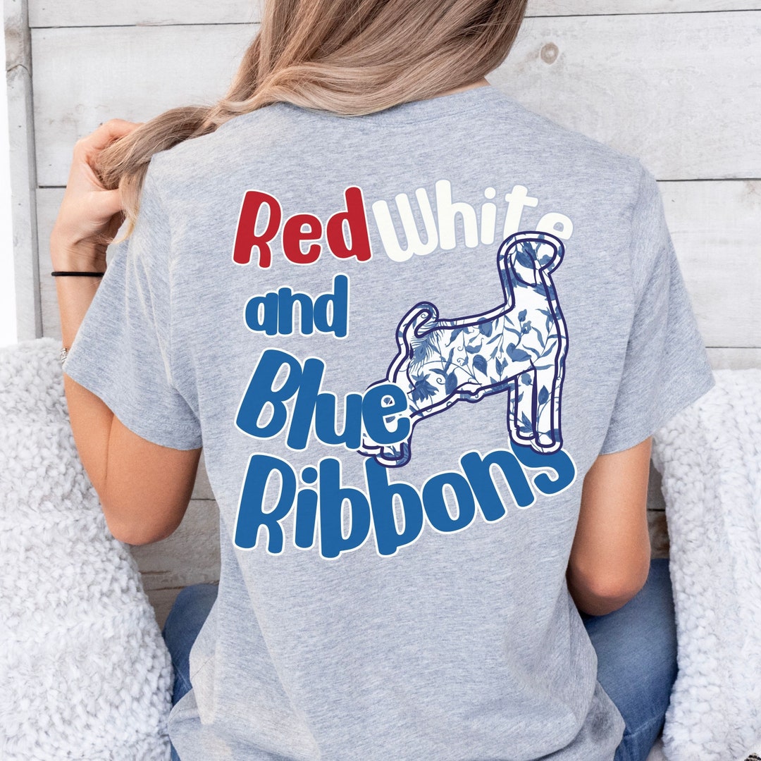 Red White Blue Show Goat Shirt Sheep Show Tshirt Market Boer Goat Show ...