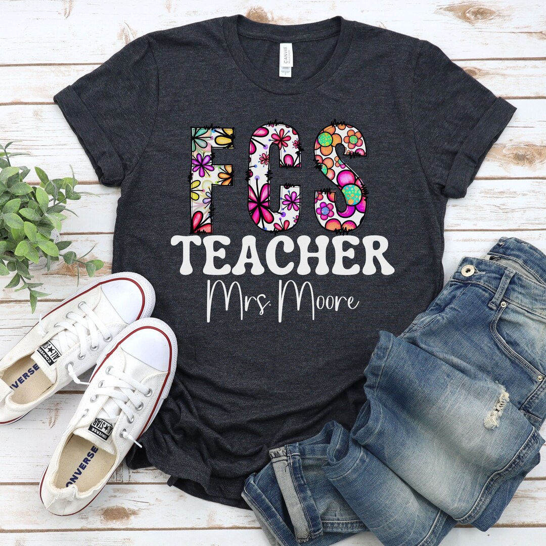 FCS Teacher Shirt, Teacher Team Shirts, Personalized School Tshirt ...
