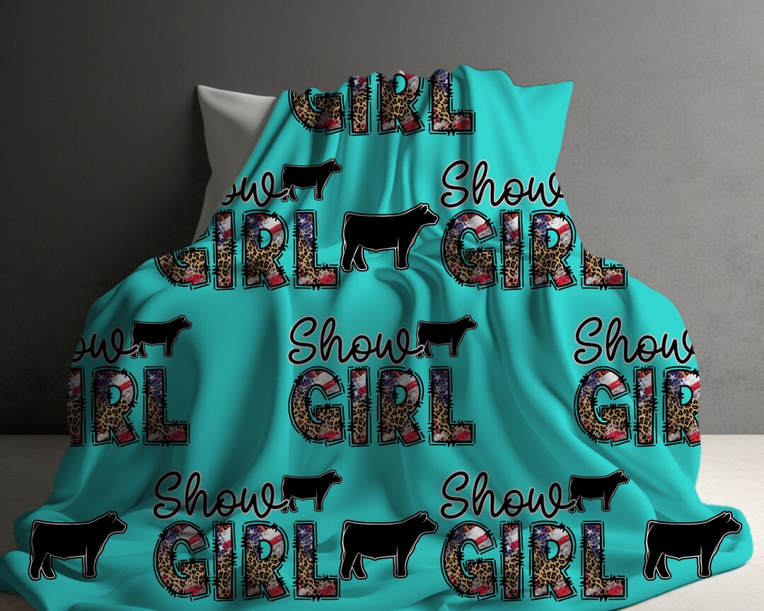 Stock Show Girl Plush Blanket Gift Show Steer Soft Throw Christmas Gift ...