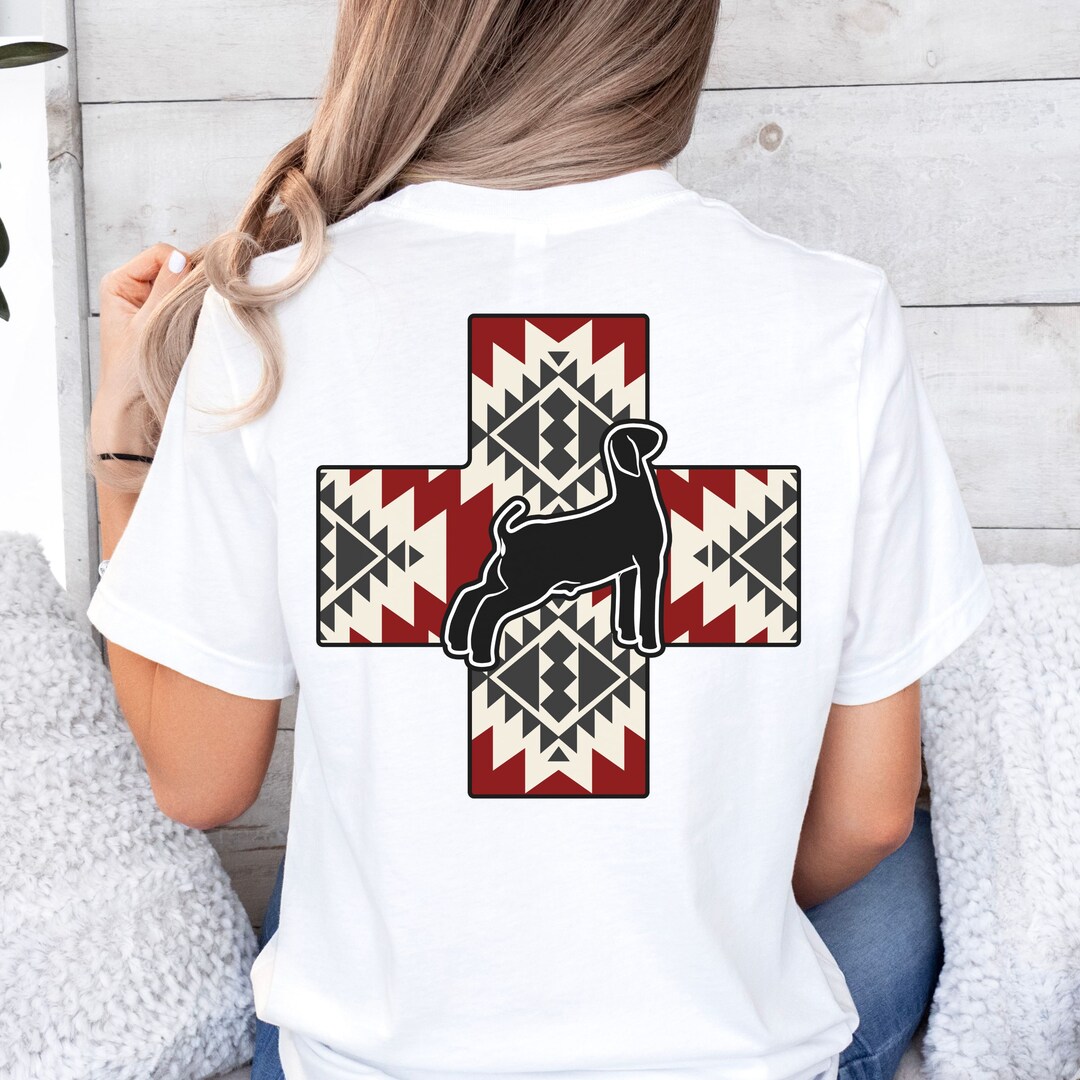 Aztec Cross Show Goat Shirt Sheep Show Tshirt Boys Market Boer Goat ...