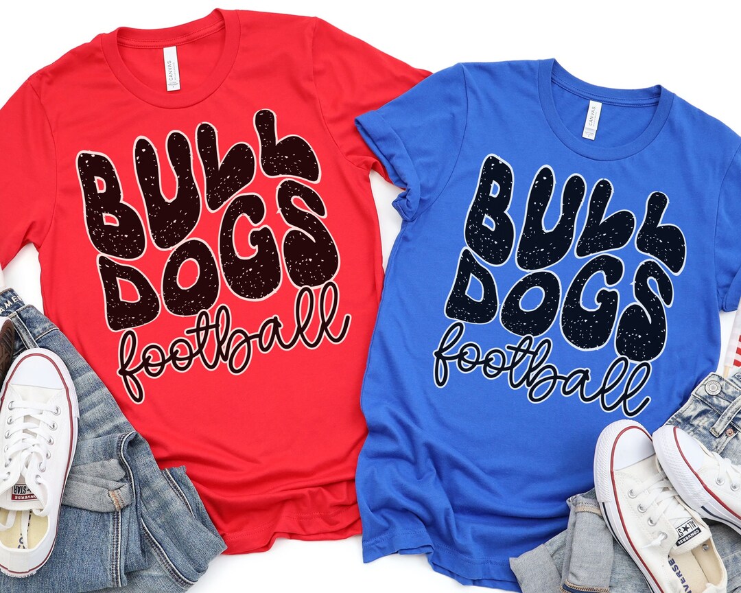 School Mascot Shirt Bulldogs Football Tshirt High School Spirit Tee ...