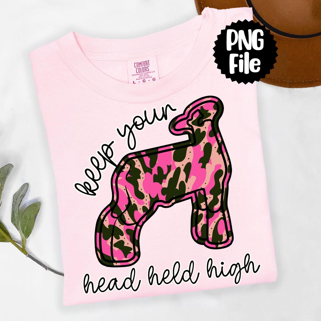 Keep Your Head Held High Pink Camo Show Lamb PNG: Camouflage Sheep ...