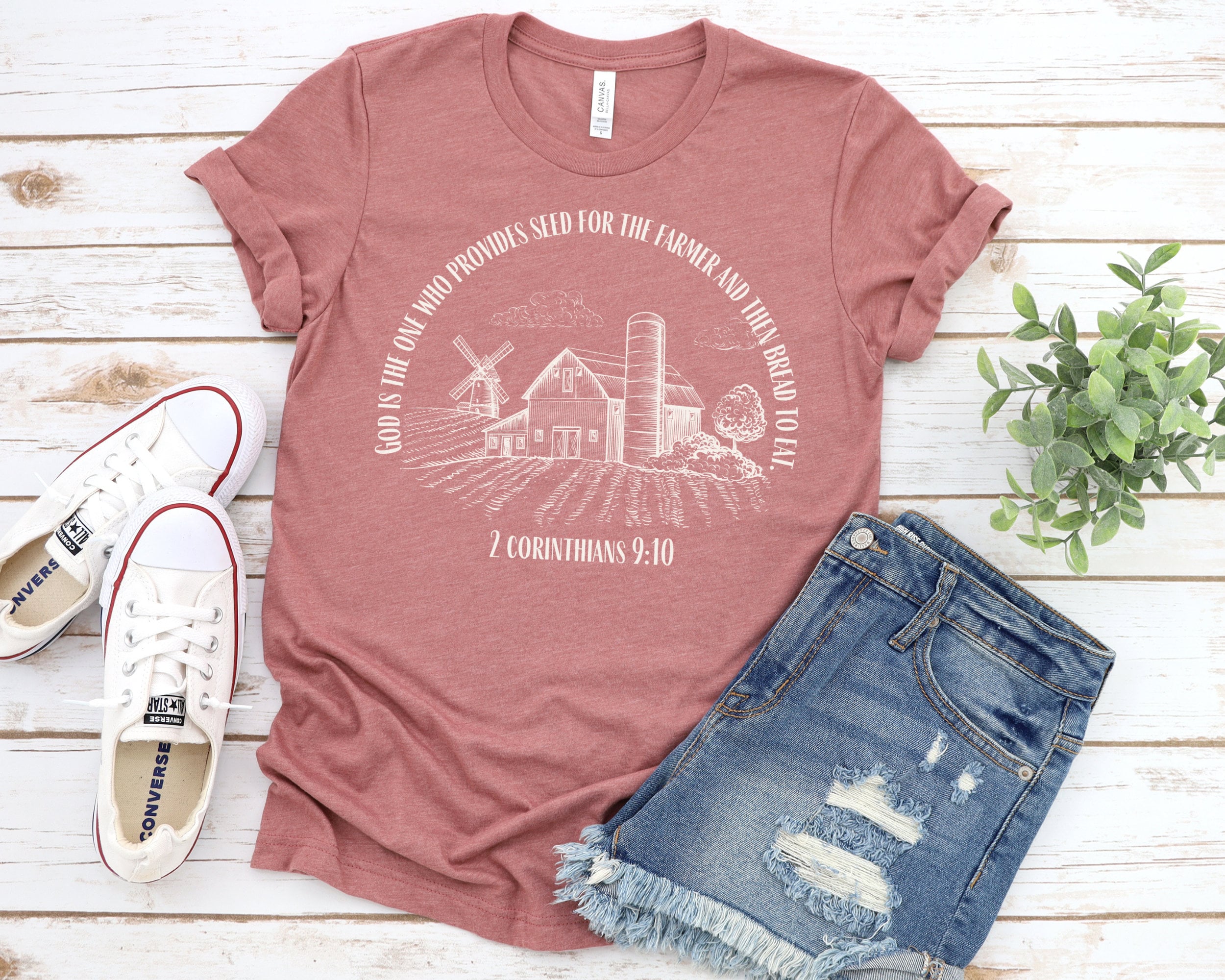 Farmer Bible Verse Shirt God Provides Christian Farmer Shirt - Etsy