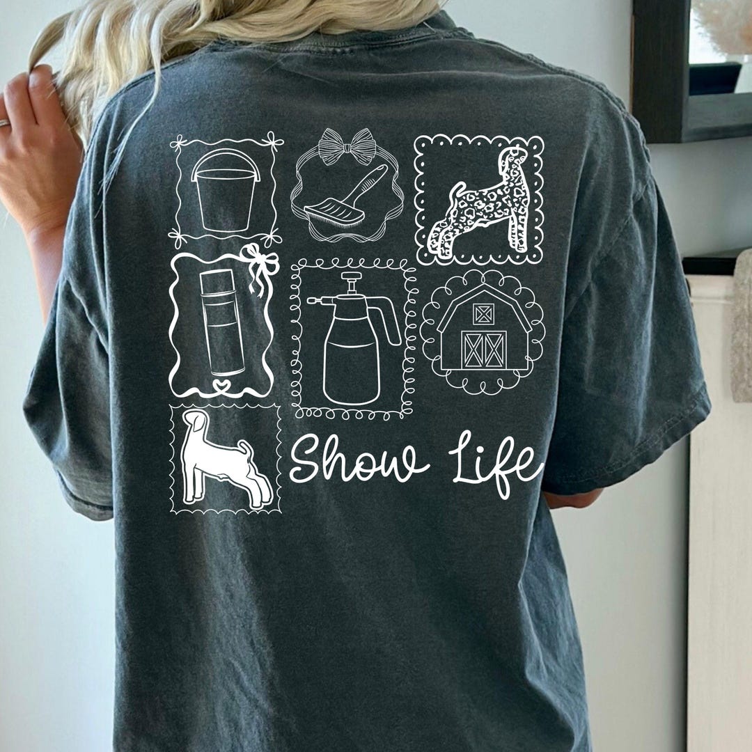 Comfort Colors Vintage Stamp Collage Goat Tshirt Preppy Back Print Boer ...