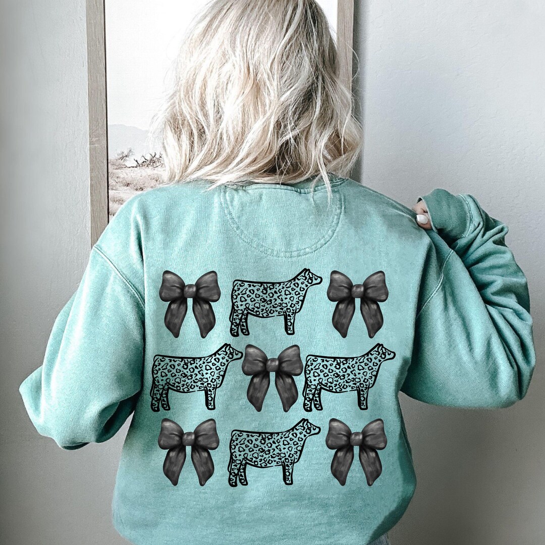 Comfort Colors Vintage Stock Show Heifer Sweatshirt Back Print Retro ...