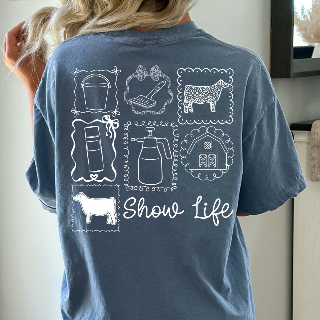 Comfort Colors Vintage Stamp Collage Heifer Tshirt Preppy Back Print ...