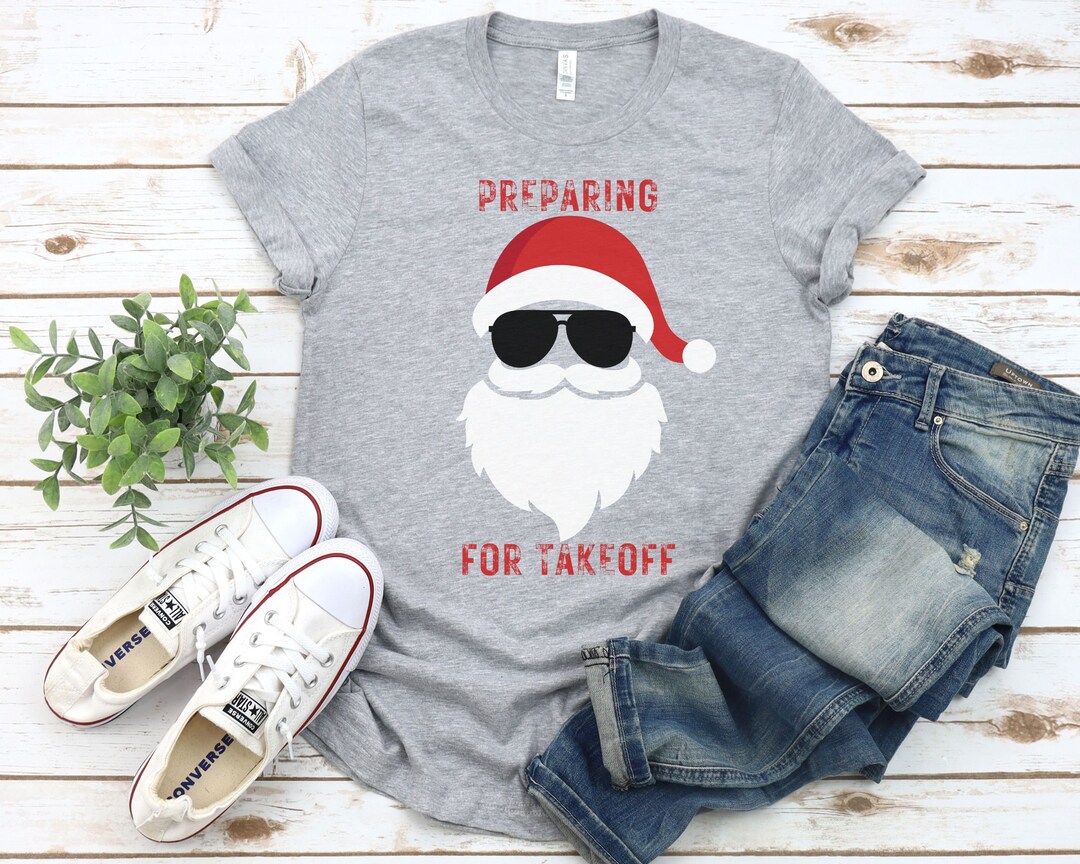 Pilot Christmas Santa Shirt Cool Santa Shirt Christmas Sweater Aviator ...