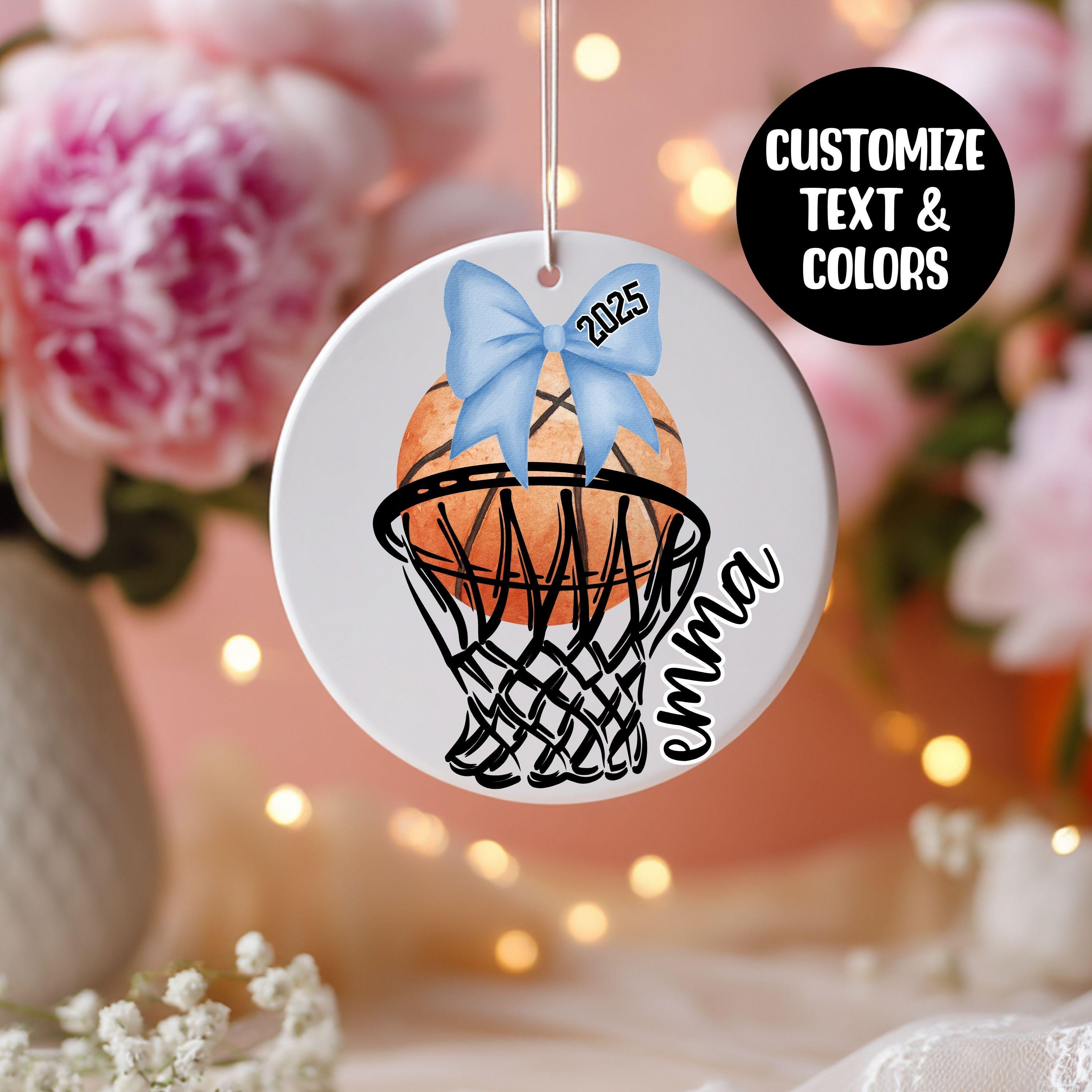 Personalized Basketball Girl Ceramic Ornament, Christmas Gift for Club ...