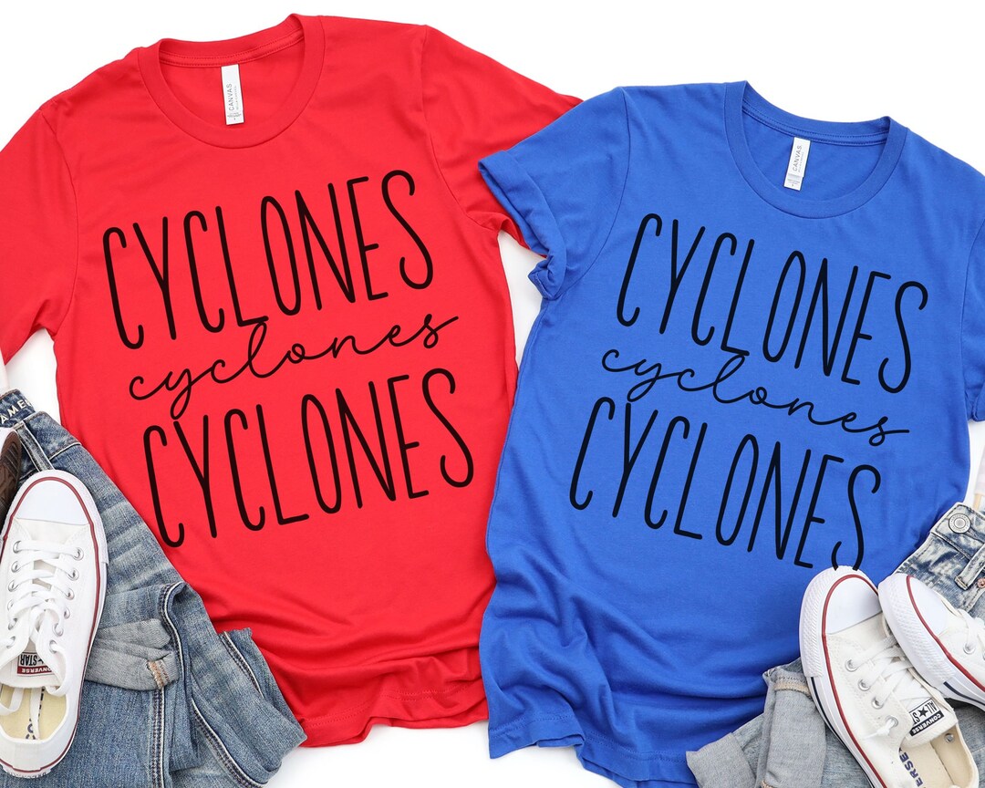 School Mascot Shirt Cyclones Football Retro Vintage High School Spirit ...