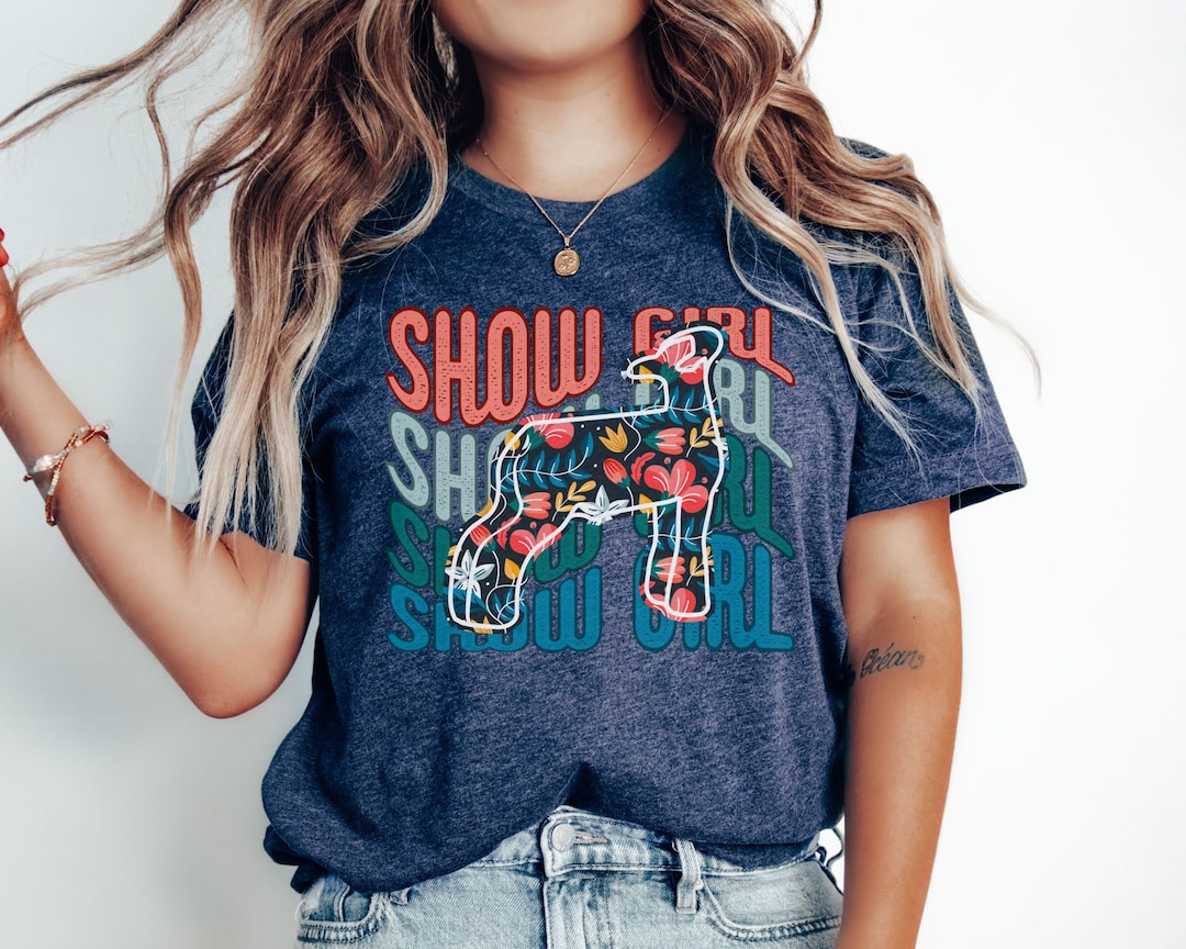 Floral Show Lamb Shirt Funny Stock Show Southdown Tee Show Girl Stock ...