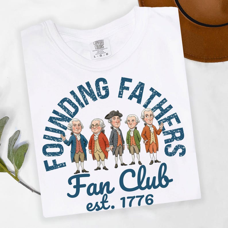 Comfort Colors Founding Fathers Fan Club Shirt Funny History Teacher ...