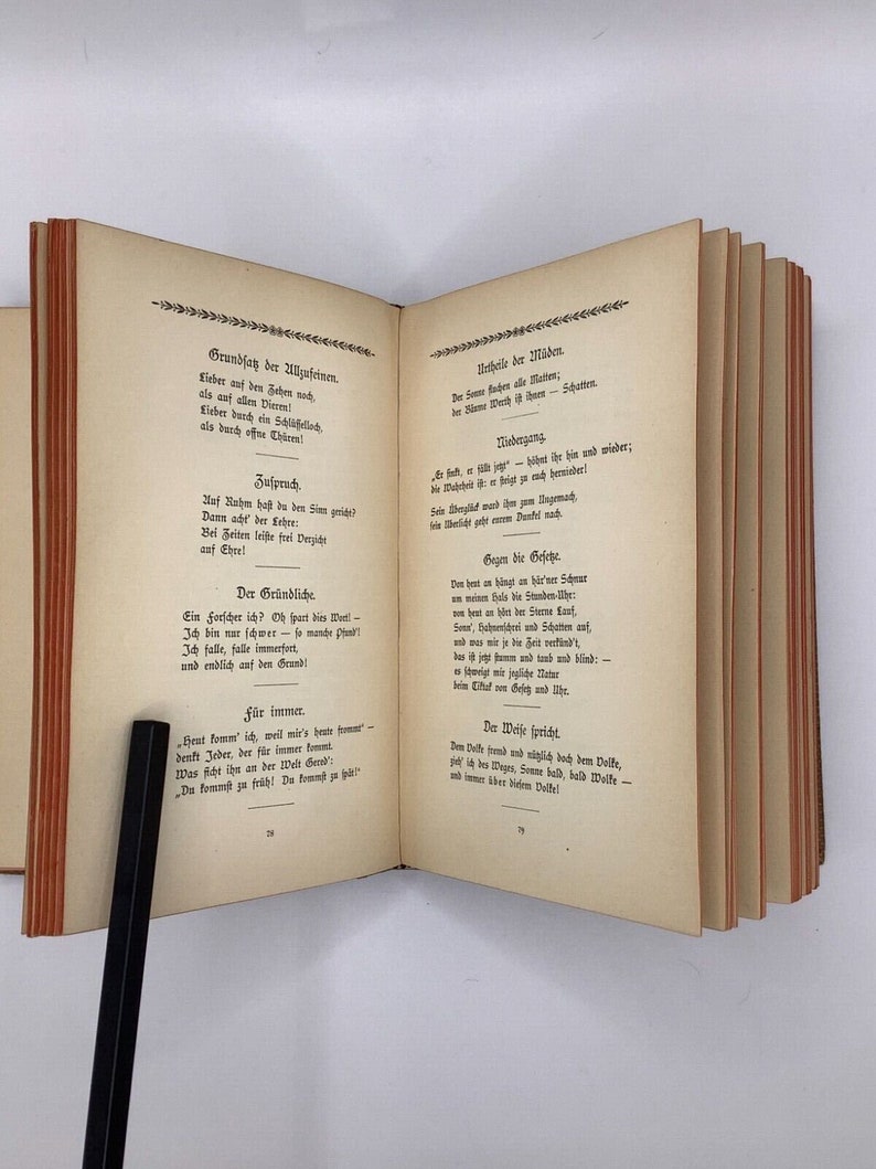 Geditche Und Spruche. Poems and Sayings. Friedrich Nietzsche Hitler ...