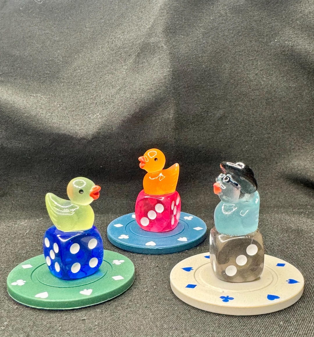 10 Handmade Mini Duck Dice Poker Chip Set: Cruise Ducks, Jeep Ducks ...