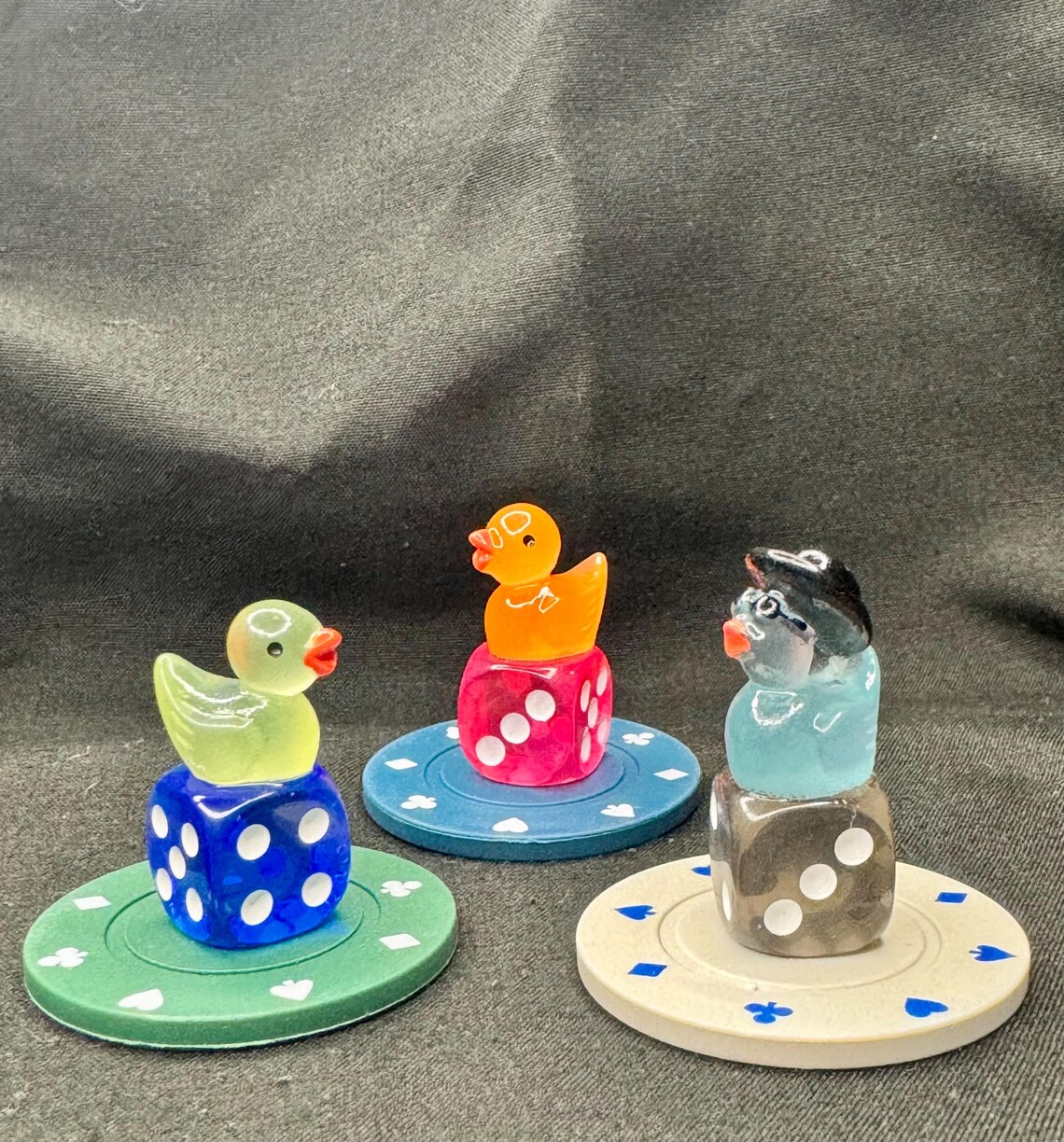 5 Handmade Mini Duck Dice Poker Chip Set: Cruise Ducks, Jeep Ducks ...