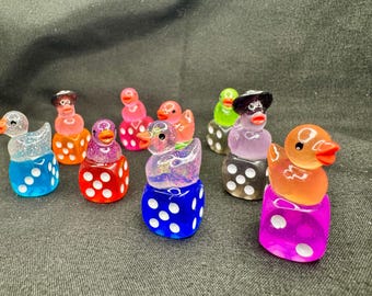 5 Handmade Mini Duck Dice Poker Chip Set: Cruise Ducks, Jeep Ducks ...