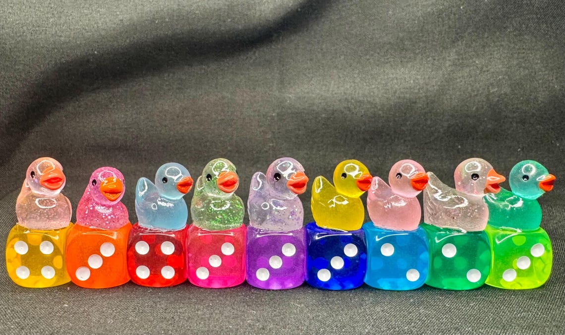 10 Mini Duck Dice Set: Cruise Hiding Ducks, Jeep Ducks, Party Favors ...