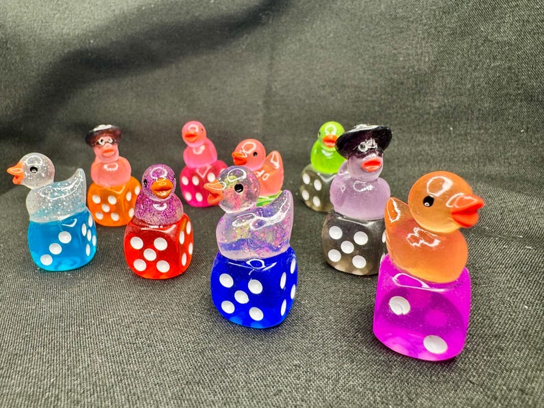 10 Mini Duck Dice Set: Cruise Hiding Ducks, Jeep Ducks, Party Favors ...