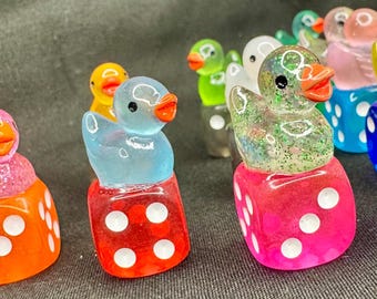 5 Handmade Mini Duck Dice Poker Chip Set: Cruise Ducks, Jeep Ducks ...