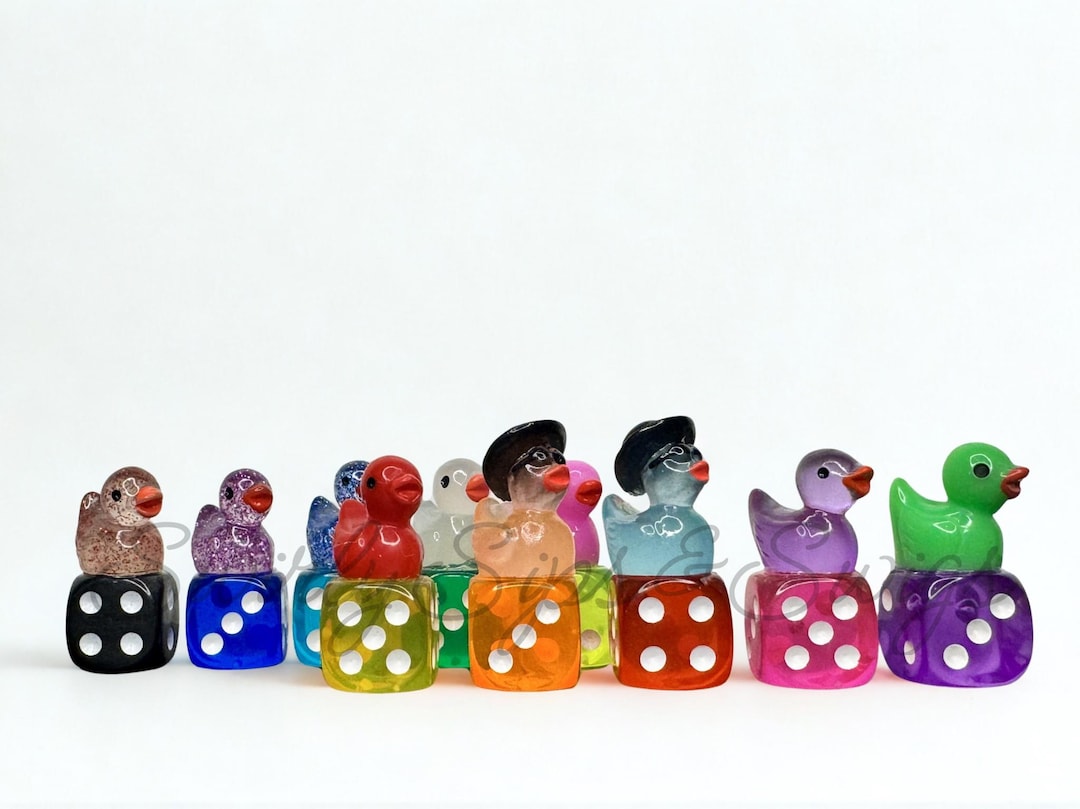 10 Random Mini Duck Dice Set: Handmade Cruise Hiding Ducks, Party ...