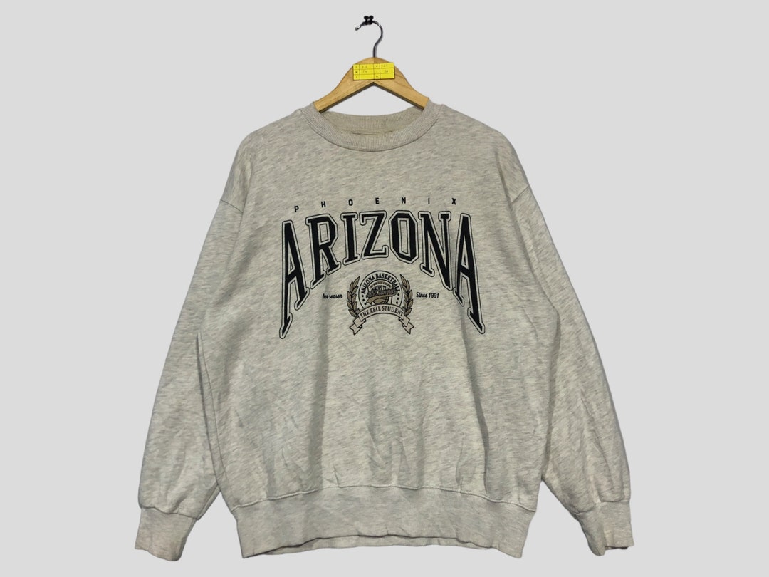 Vintage Arizona State University ASU Basketball Gray Sweatshirt Medium ...