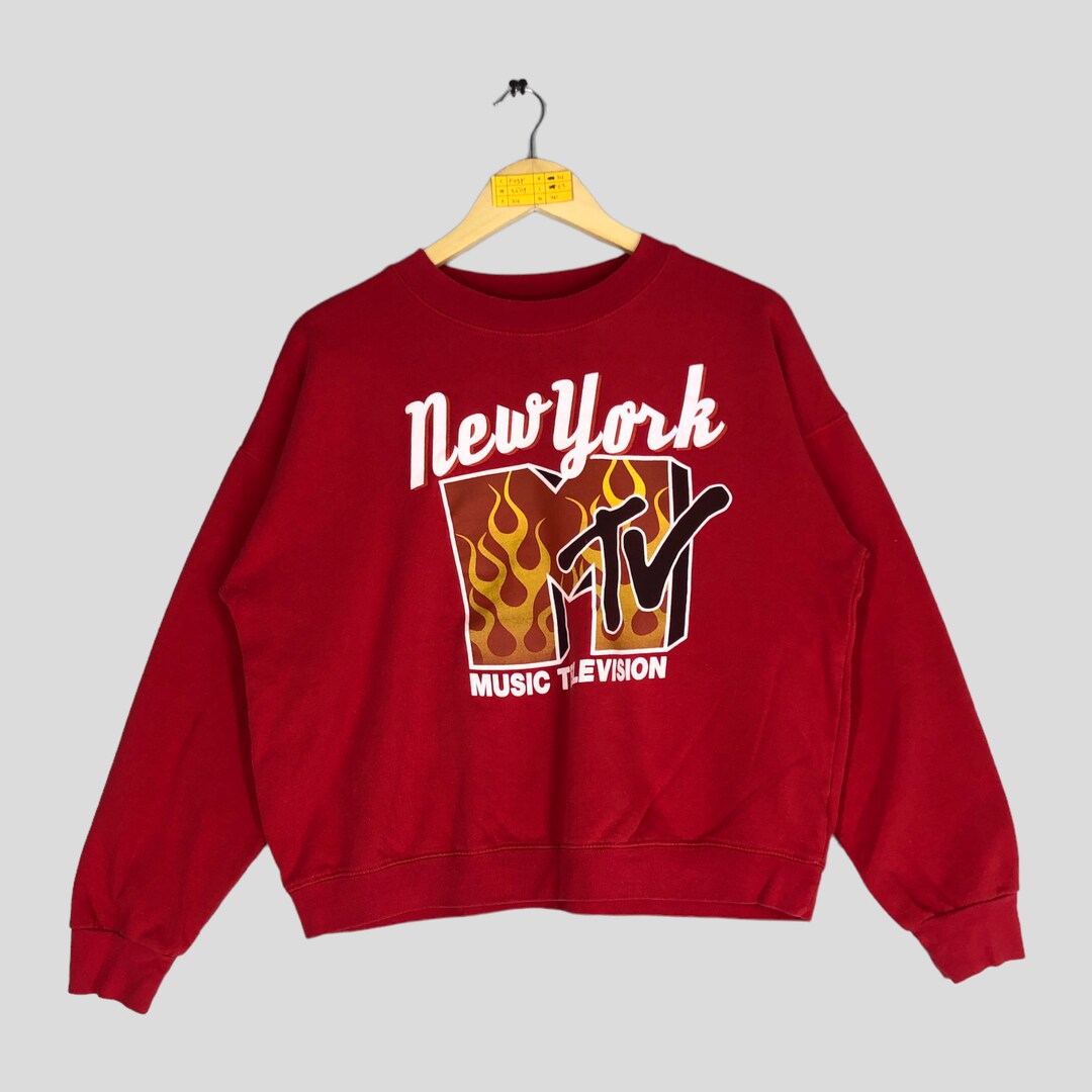 Vintage New York MTV Music Television Sweatshirt Mtv Crewneck Ny Mtv Jumper American Mtv ...