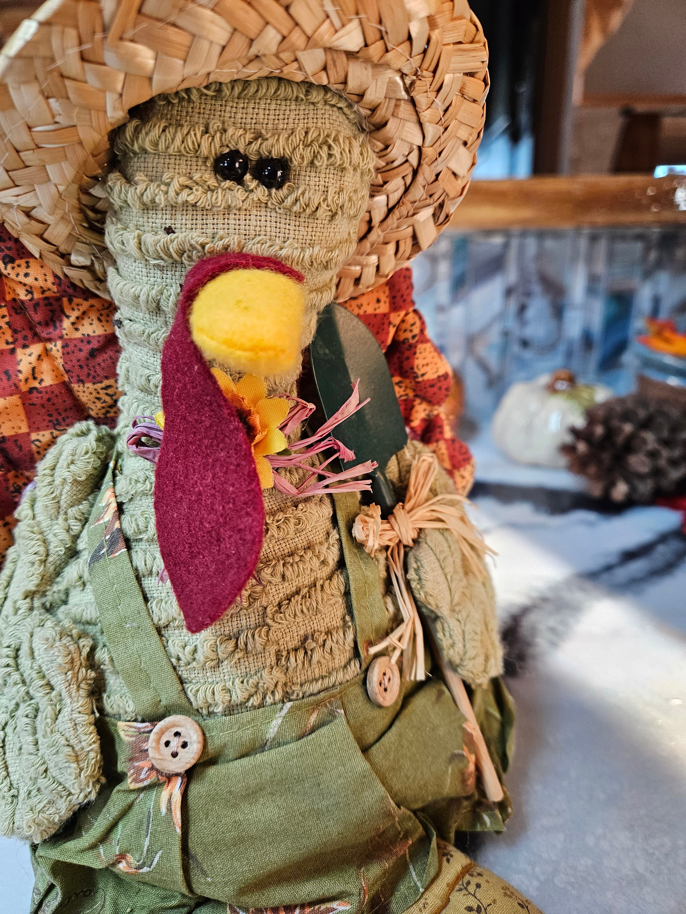 Harvest, Fall, Country Themed Long Leg Plush Farm Bird Sitters. Set of ...