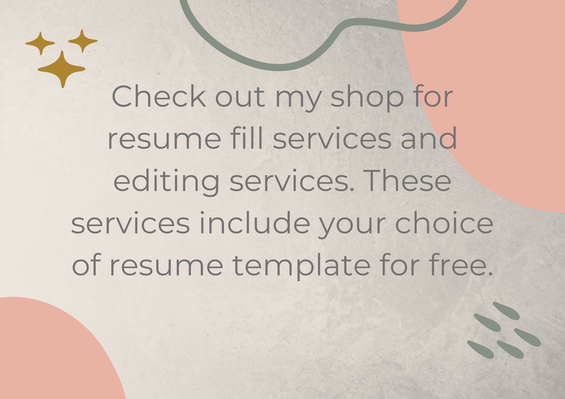 Box Simple Professional Resume Template DIGITAL FILE Resume, Cover ...