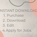 Box Simple Professional Resume Template DIGITAL FILE Resume, Cover ...