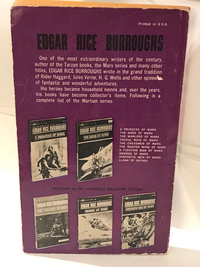 Llana of Gathol Vintage Burroughs Mars Series Paperback 0001 - Etsy