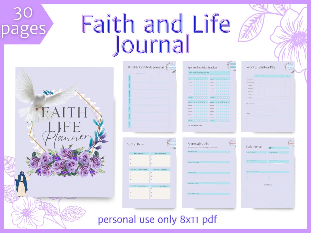 Faith and Life Journal for All Ages, From Kids to Adults - Etsy