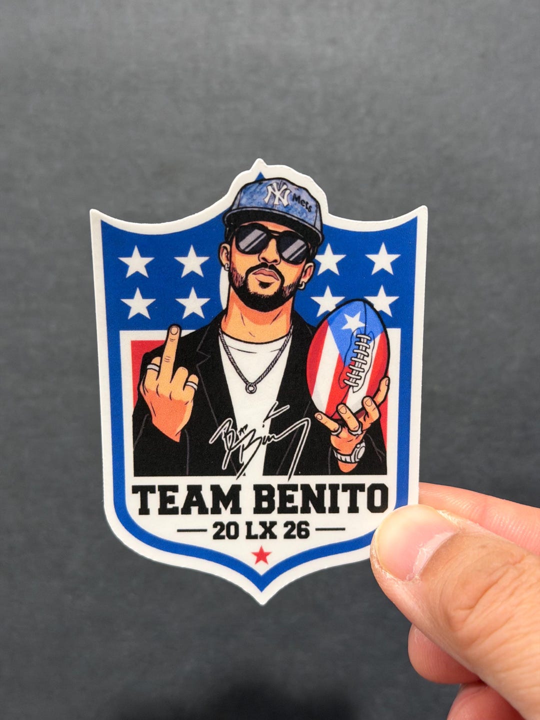 Benito Bad Bunny Super Bowl Inspired Stickers Perfect Gift for Laptop ...